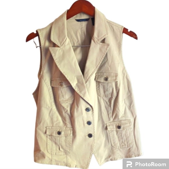 Westbound | Jackets & Coats | Westbound Khaki Cargo Collared Tan Vest ...